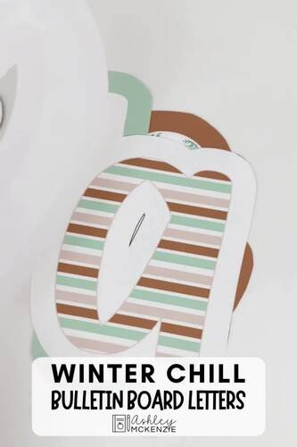 Winter Chill Primary Font Bulletin Board Letters, Punctuation, & Numbers