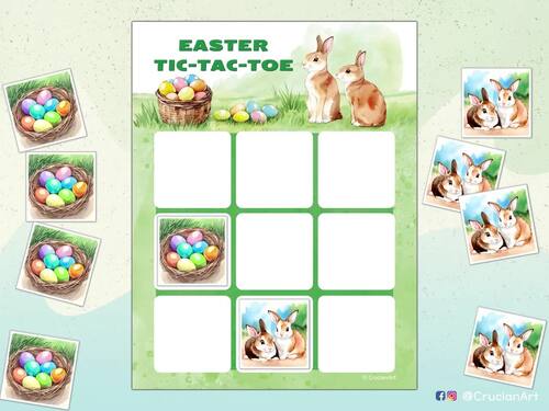 Easter Tic-Tac-Toe | Simple Strategy Game, Visual & Cognitive Skills