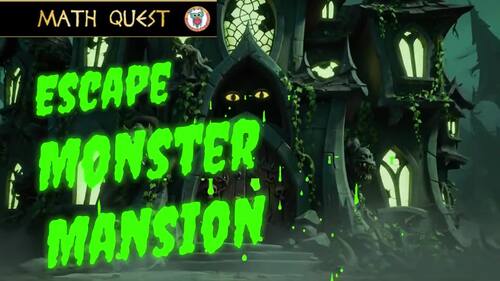 Halloween Math Activity - Escape Monster Mansion (Differentiated Bundle)