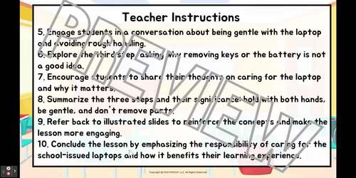 Handling a School Issued Laptop | Classroom Management | Scripted PPT ...