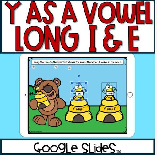 Y as a Vowel - 1st Grade Phonics Activity Google Slides™ | TPT