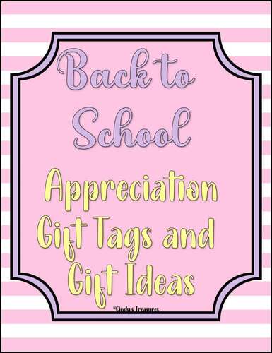 Back to School Appreciation Gift Tags and Ideas by Cindy's Treasures