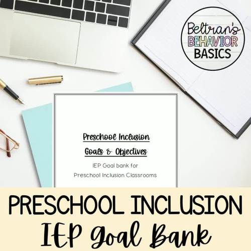 IEP Goal Bank with Data Sheets for Preschool Inclusion - ABA, Autism ...