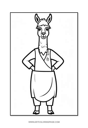 Spark Creativity with Printable Llama Coloring Sheets for Kids Vol 10