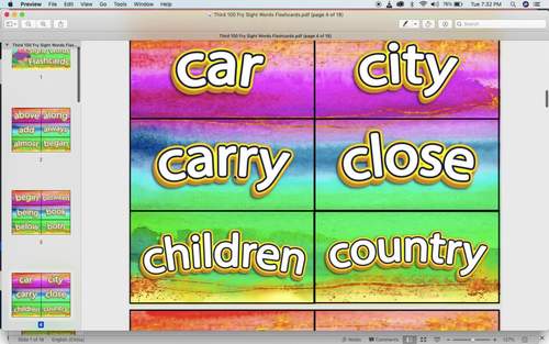 Sight Words Flashcards | Third 100 Fry Sight Words by Happy Teachers ...