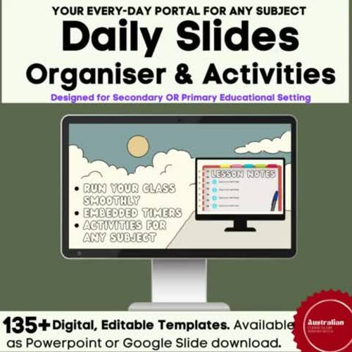 Editable Daily Slides with timers, Morning Meeting Slides, and Activity ...
