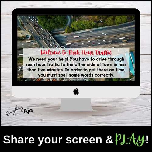 Kindergarten Game for Reading CVC Words with Short I by Everything AJA