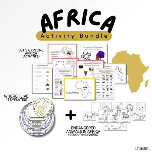 Africa Activity Bundle Worksheets About Africa Continents Endangered ...