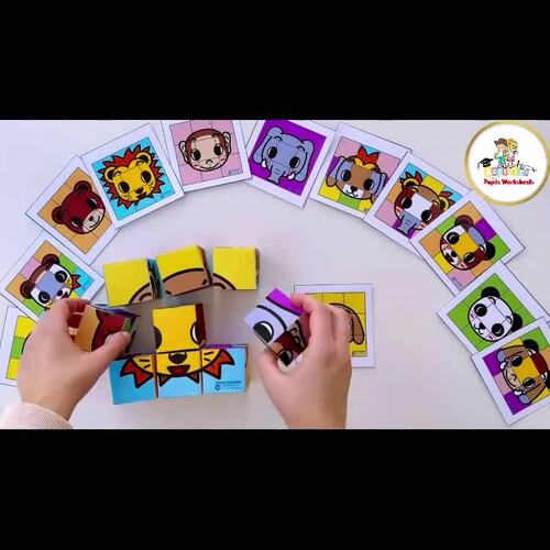 Zoo Animal Cube Puzzle Game - Fun and Educational Game Activities For K ...