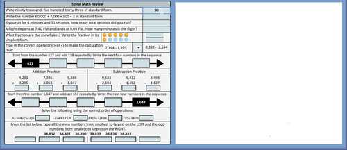NO PREP - Math Spiral Review Snow Scene by Juliane Hodkinson | TPT
