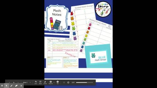 Guided Math Groups Organization Binder in Rainbow Colors | TPT