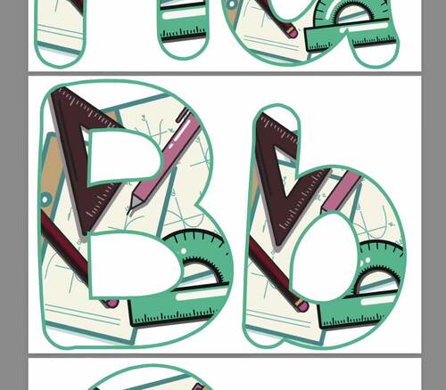 MATH Themed Letter, Number & Bunting Sets BULLETIN BOARD by TechLitTeach