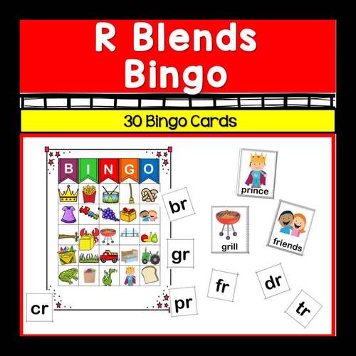 R Blends Bingo Game by Pint Size Learners | TPT
