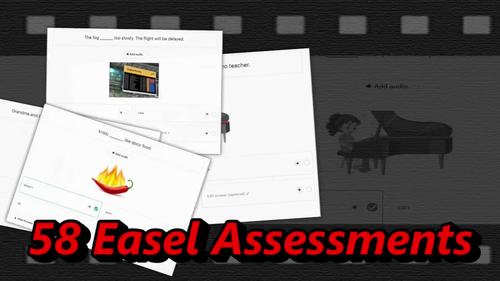 ELA Easel Assessments Bundle: Nouns, Verbs, Adjectives, Context Clues ...