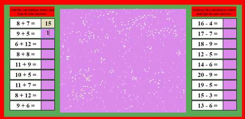 Digital Pixel Art NO PREP - Winter Owls Addition and Subtraction to 20