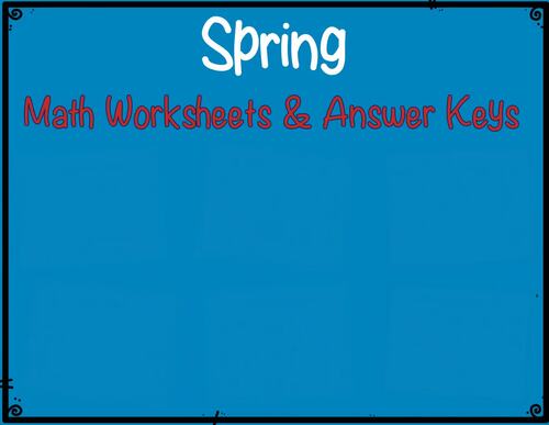 Spring Themed Kindergarten ELA and Math Worksheets | TPT