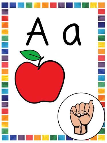ASL Alphabet & Number Cards/Posters | Phonics BUNDLE | American Sign ...