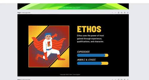 Rhetorical Appeals Presentation: Ethos, Pathos, Logos, Kairos Superheroes Theme
