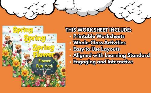 Spring Flower Fun Math Word Problem Activities 2nd,3rd,4th,5th,6th,7th ...