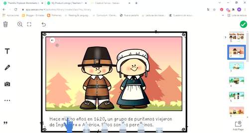 Digital THANKSGIVING in Spanish | Google Slides | Seesaw | Acción de ...