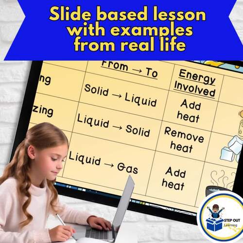 States & properties of matter interactive worksheets |slides| 6th grade ...