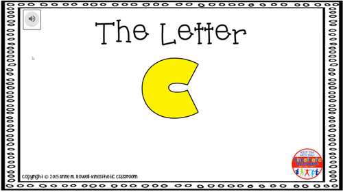 Alphabet Book - Letter Sounds Writing and Tracing Emergent Reader Letter C