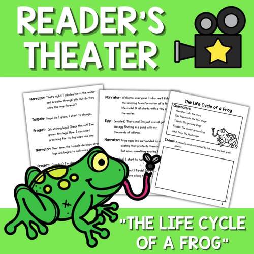 Life Cycle of a Frog Readers Theater Reading | ELA Science Activity ...