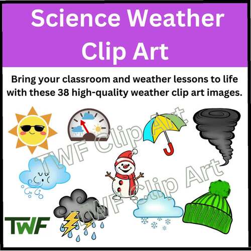 Weather Clip Art - Perfect for Elementary Classrooms - Science Clipart