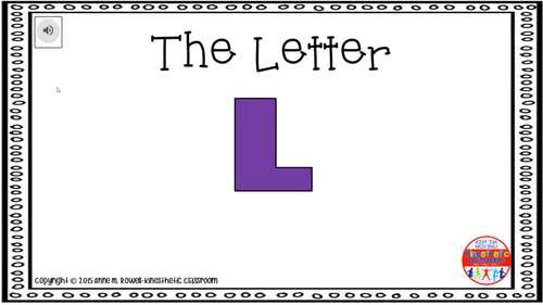 Alphabet Book - Letter Sounds Writing and Tracing Emergent Reader Letter L