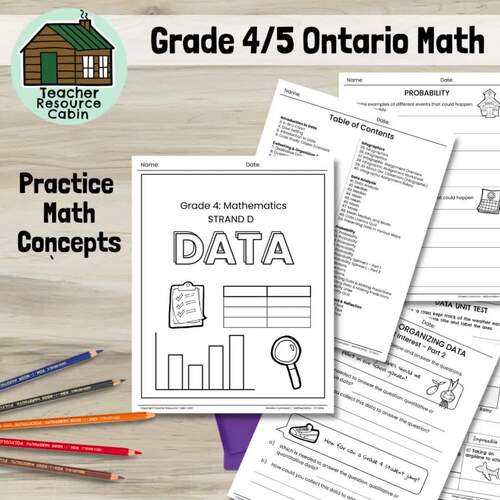 Grade 4/5 Ontario Math Workbook Bundle by Teacher Resource Cabin
