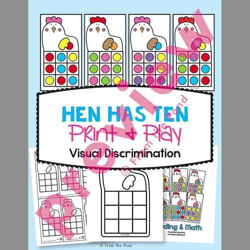 Pattern Card Matching and Making 10 Activity by From the Pond | TPT