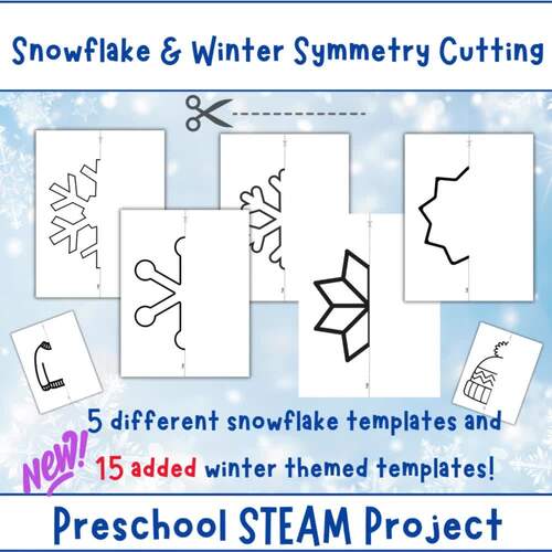 STEAM Preschool Cutting Practice with scissors: Snowflake & Winter ...