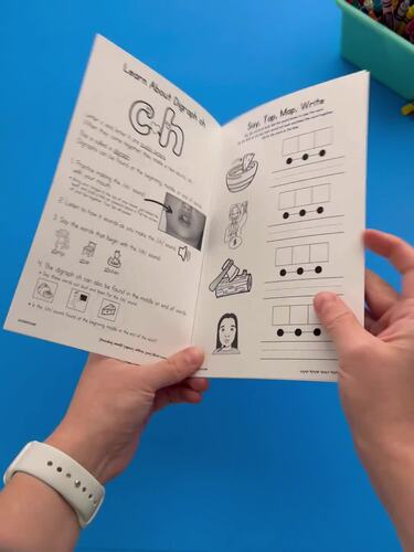 Digraph CH Booklet: Orthographic Mapping, Decodable Sentences, and more!