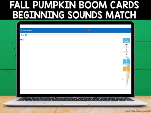 Fall Beginning Sounds Boom Cards | Pumpkin Theme With Audio | TPT