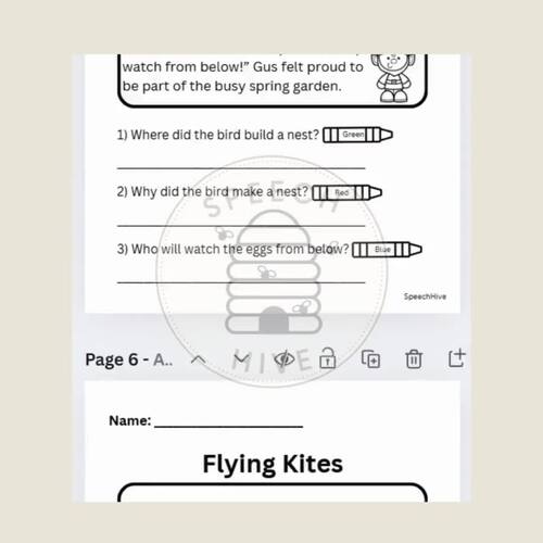 1st Spring Reading Comprehension Passages by SpeechHive | TPT