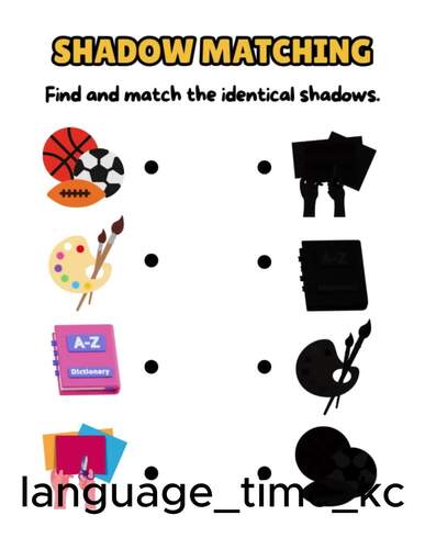 first day at school preschool kindergarten shadow matching worksheets fall