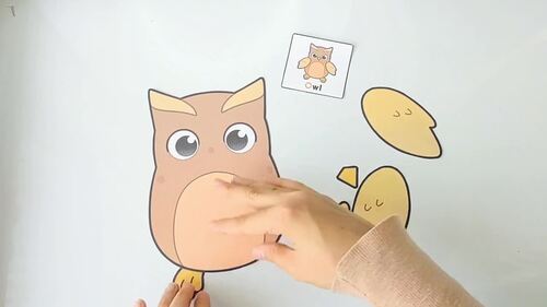 Owl Craft Letter O Forest Animals Coloring Tracing and Writing Activity Set