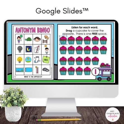 Antonyms - Opposite Words Bingo Game Bundle : Print & Digital Activity