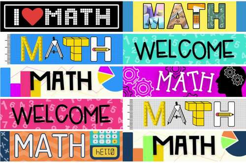 Math mathematics Google Classroom animated headers banners middle high ...