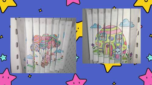 Easter Agamograph art project - 3D Magic Fold Activity by S M worksheets