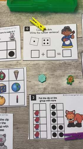 Winter Math Task Cards Bundle by Kindergarten and Clips | TPT