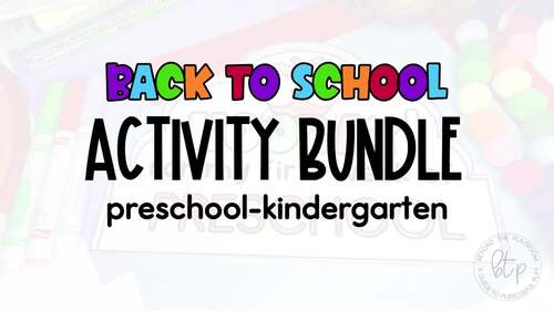 Back to School Activities Preschool, Kindergarten - First Day of School ...