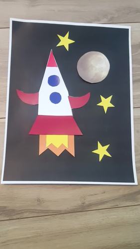 Build a spaceship printable craft rocket ship scissor skills cut and paste