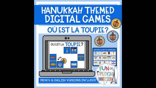 Hanukkah Digital Vocabulary Game | French & English | Holidays Around ...