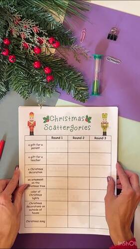 Christmas Scattergories Vocabulary Game by BXC Creations | TPT