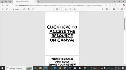 Spring Themed Editable Flower Craft Template Freebie | Bulletin Board ...