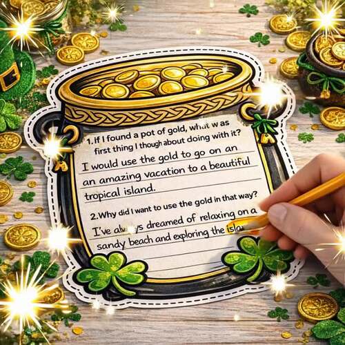 If I Found a Pot of Gold Writing Prompt Crafts, St. Patrick’s Day SEL ...