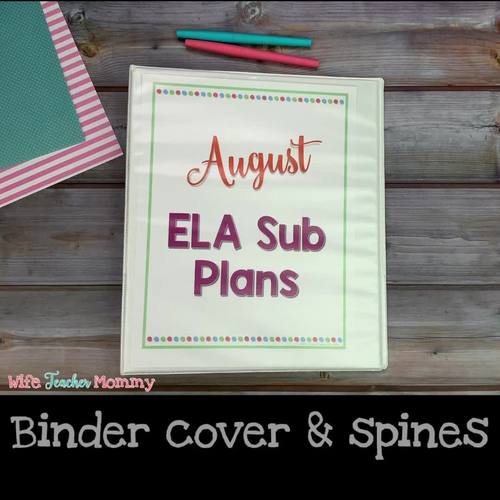 A Year of Emergency Sub Plans for 5th, 6th Grade Sub Tub Bundle ELA