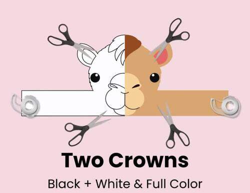 Camel Crown / Party Hat / Mask / Costume / Animal / Headband ** Two ...