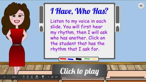 I Have, Who Has? Interactive Music Game for Google Slides- Rhythm and ...